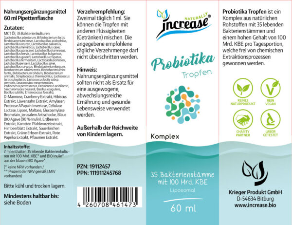 Liposomale Probiotika Kulturen Komplex Tropfen hochdosiert - 35 ...